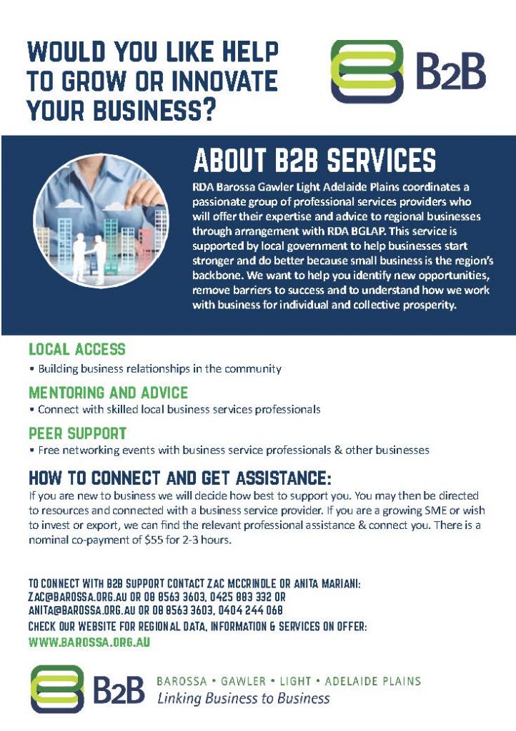 B2B - Business to Business - Regional Development Australia Barossa ...